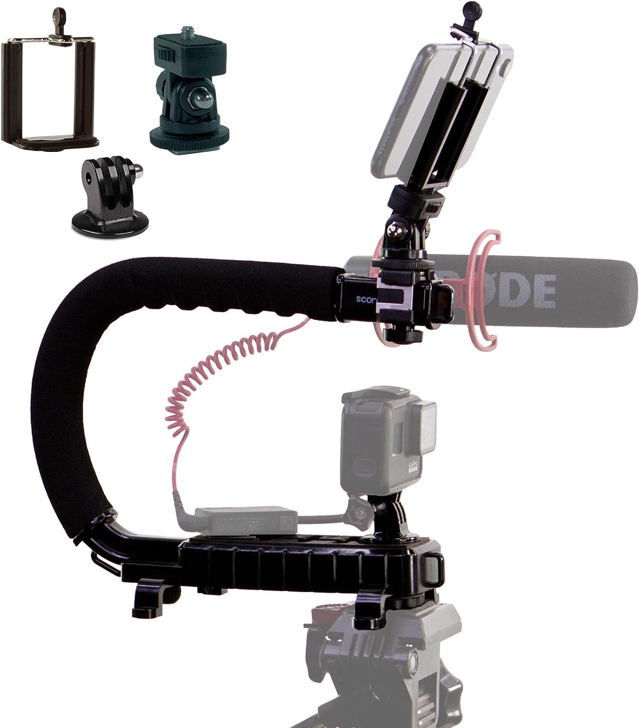 U-Grip Pro Handheld Video Rig Steadicam with Triple Cold Shoe ...