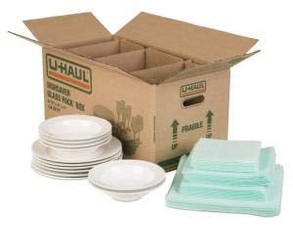 U-Haul Dish Packing Kit – for Dishes and Glassware – Includes 1 Box, 1 ...