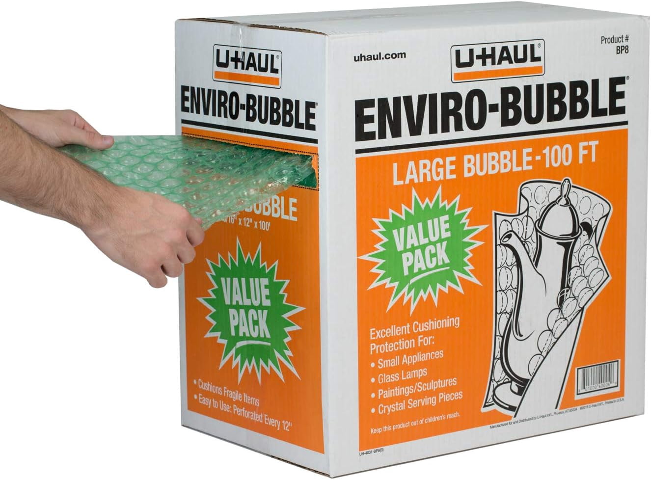 U-Haul Enviro-Bubble, Large Bubbles Roll in Dispenser Box, 100' x 12 ...