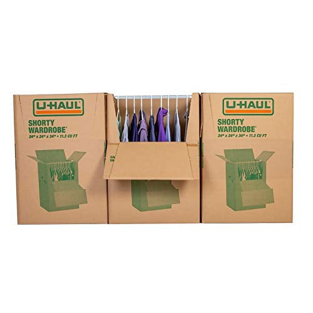 U-Haul Shorty Wardrobe Boxes – Moving Boxes for Hanging Clothing - Pack ...