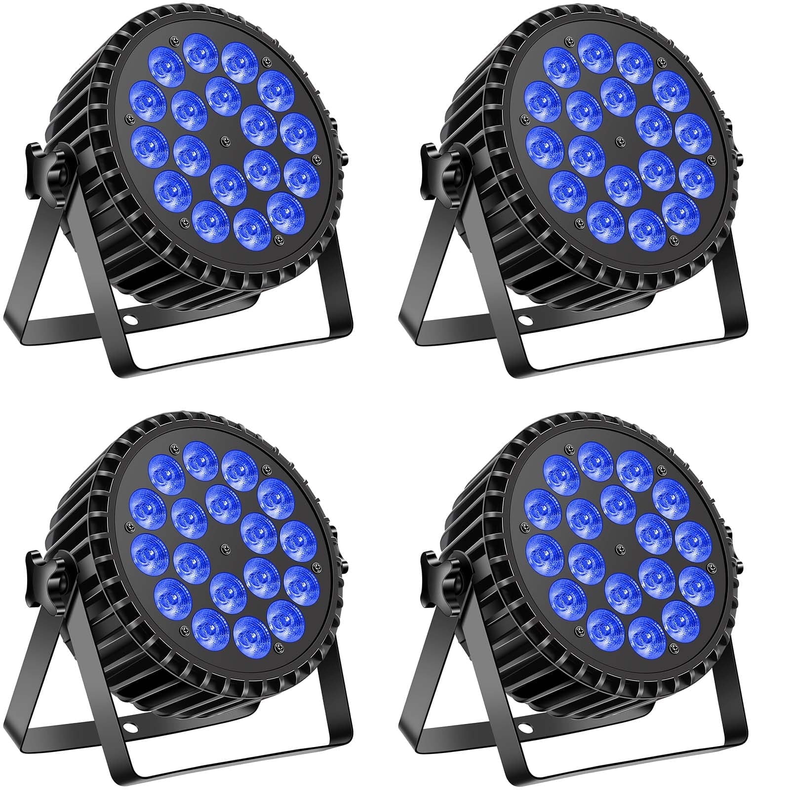 U`KING 108W DMX RGBW 18 LED Wash Par Fixture Stage Lights Party Disco ...