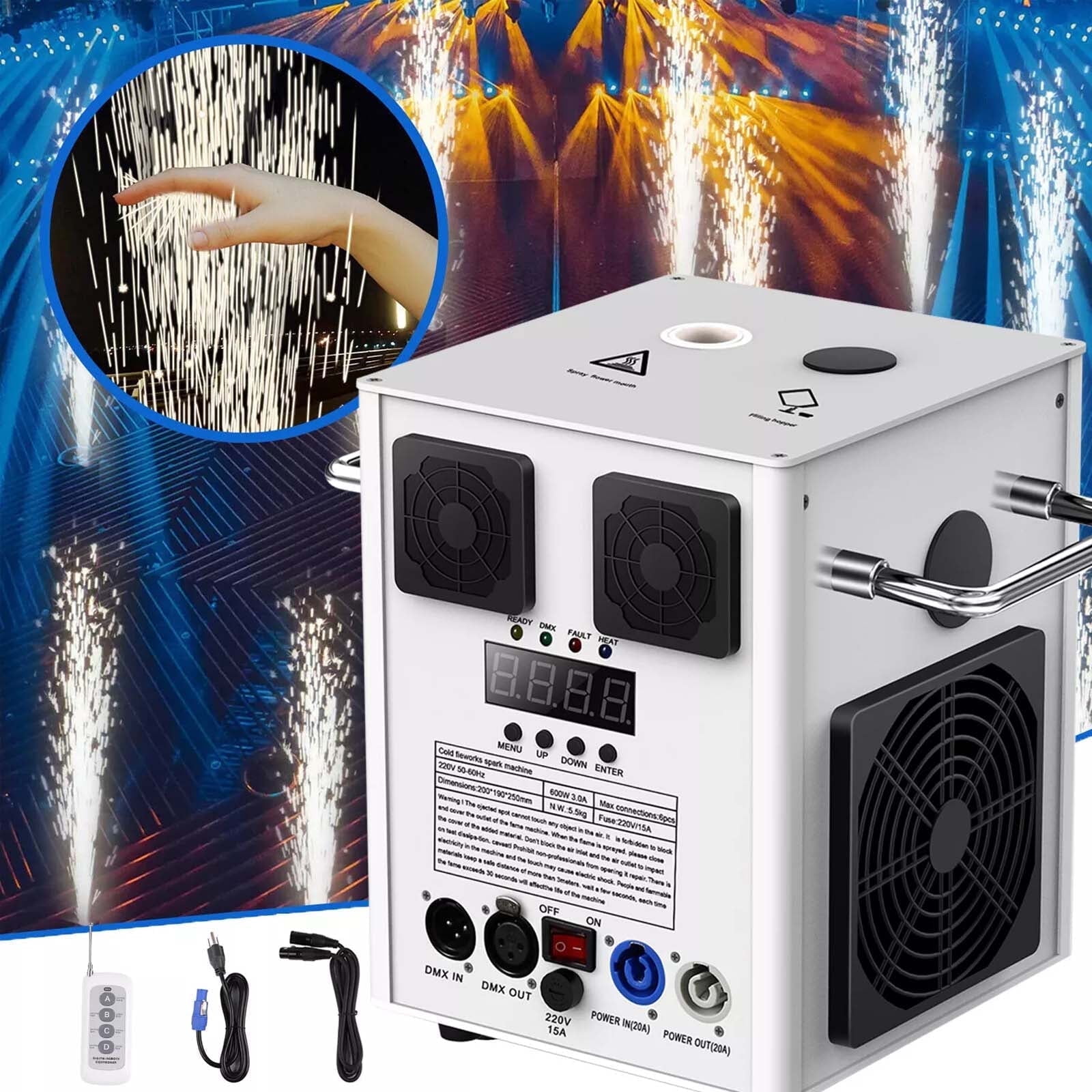 U`KING 700W Cold Spark Machine Sparklers Machine for Wedding DMX ...
