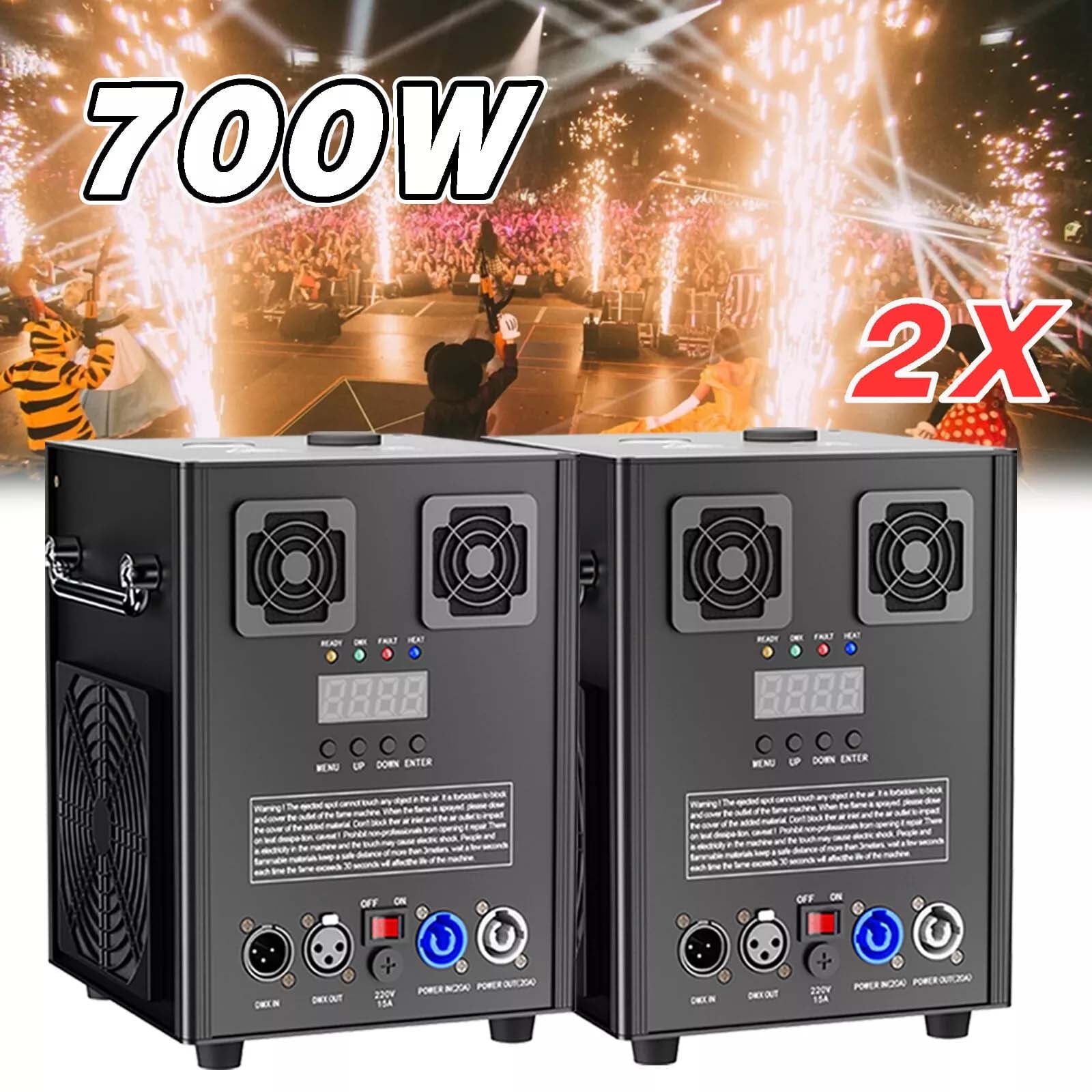 U`KING 700W Cold Spark Machine Sparklers Machine for Wedding DMX ...