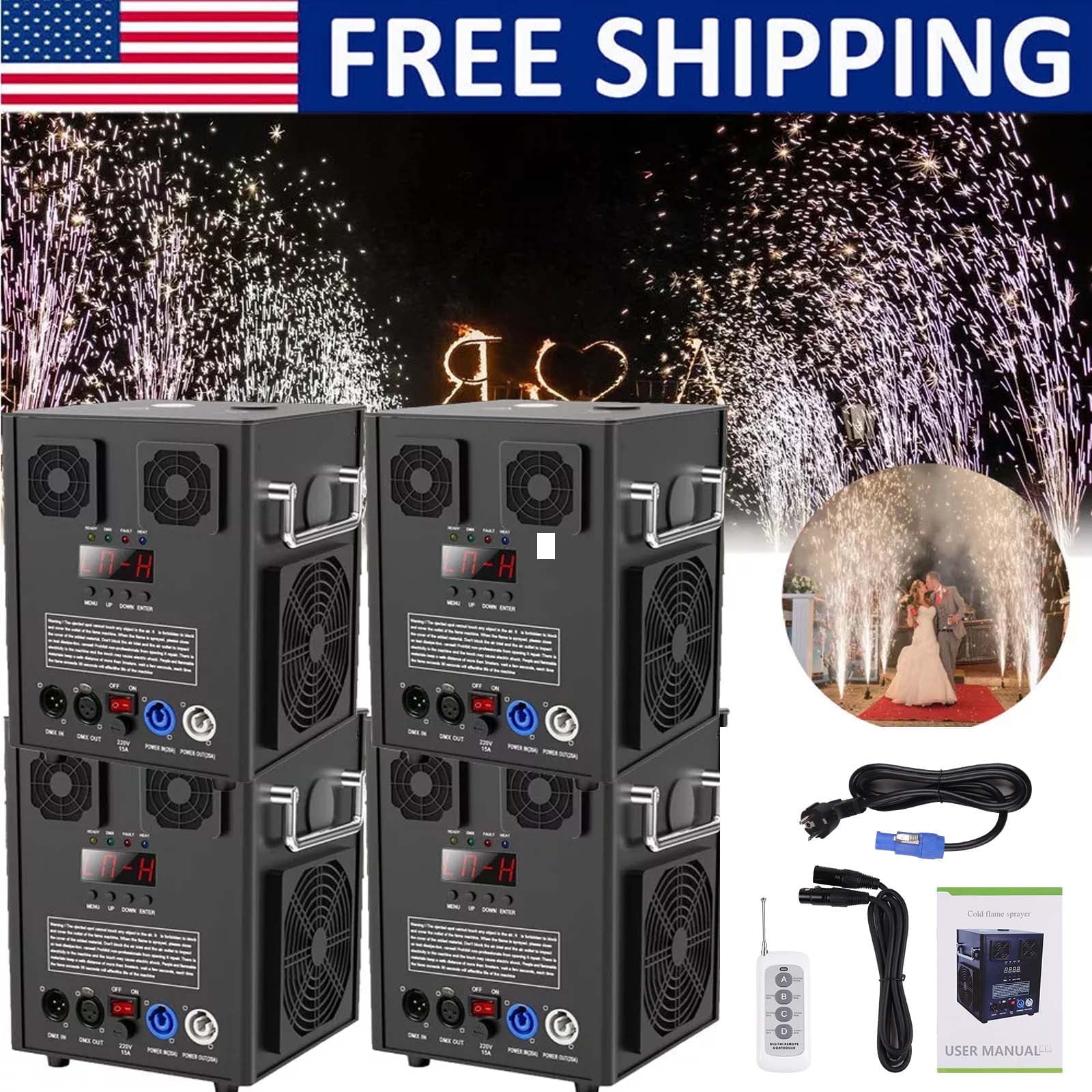U`KING 700W Cold Spark Machine Sparklers Machine for Wedding DMX ...