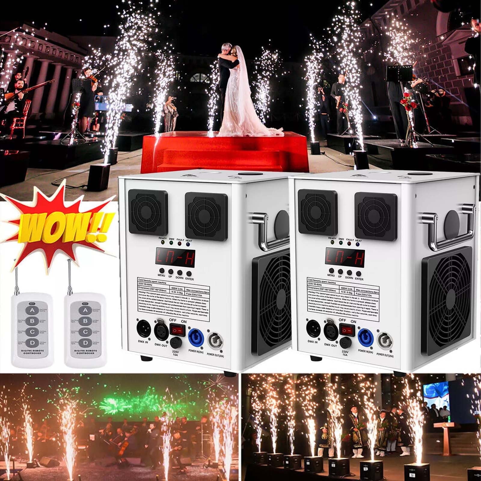 U`KING 700W Cold Spark Machine Sparklers Machine for Wedding DMX ...