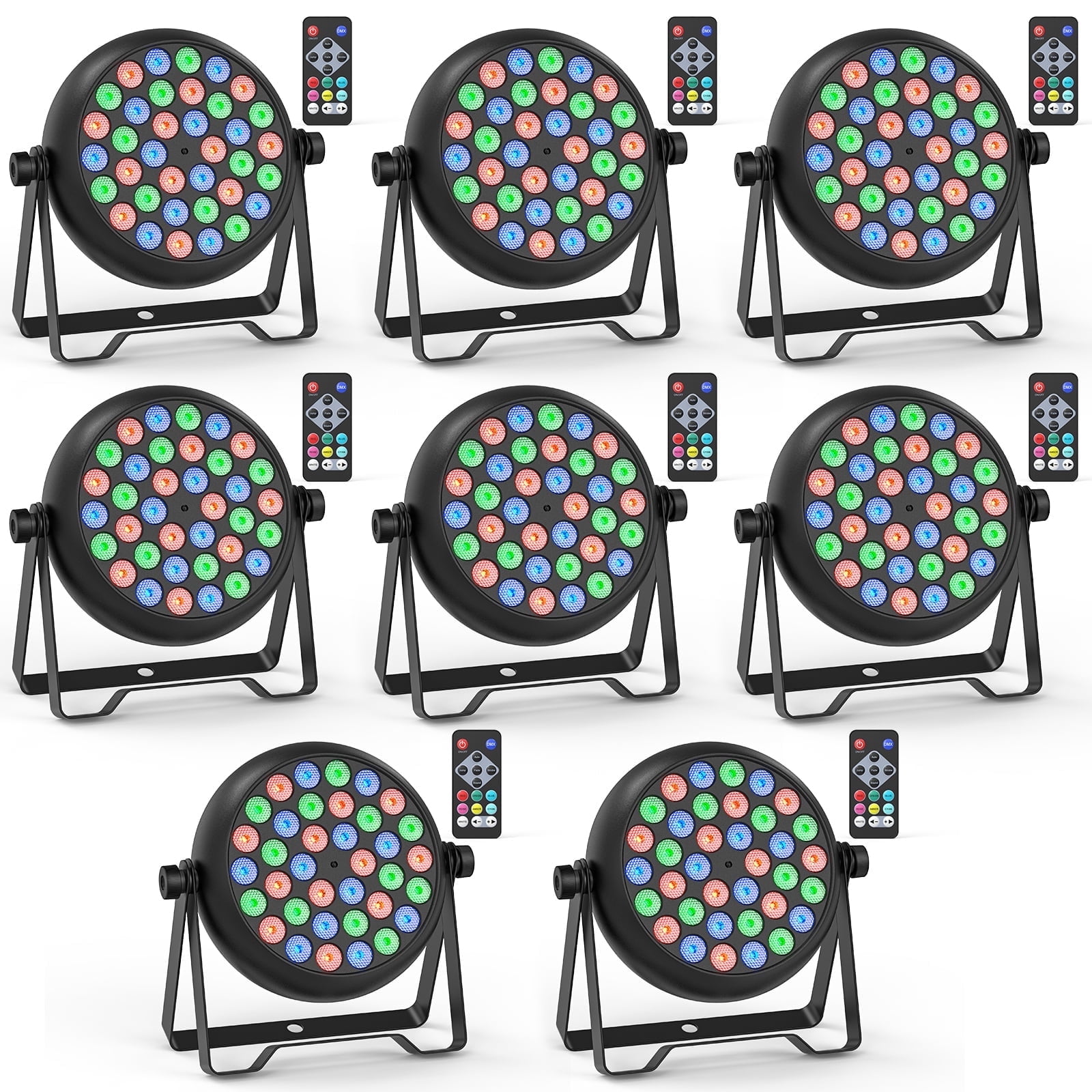 U`KING LED Par Lights Stage Light 36 LED with Sound Activated Remote ...