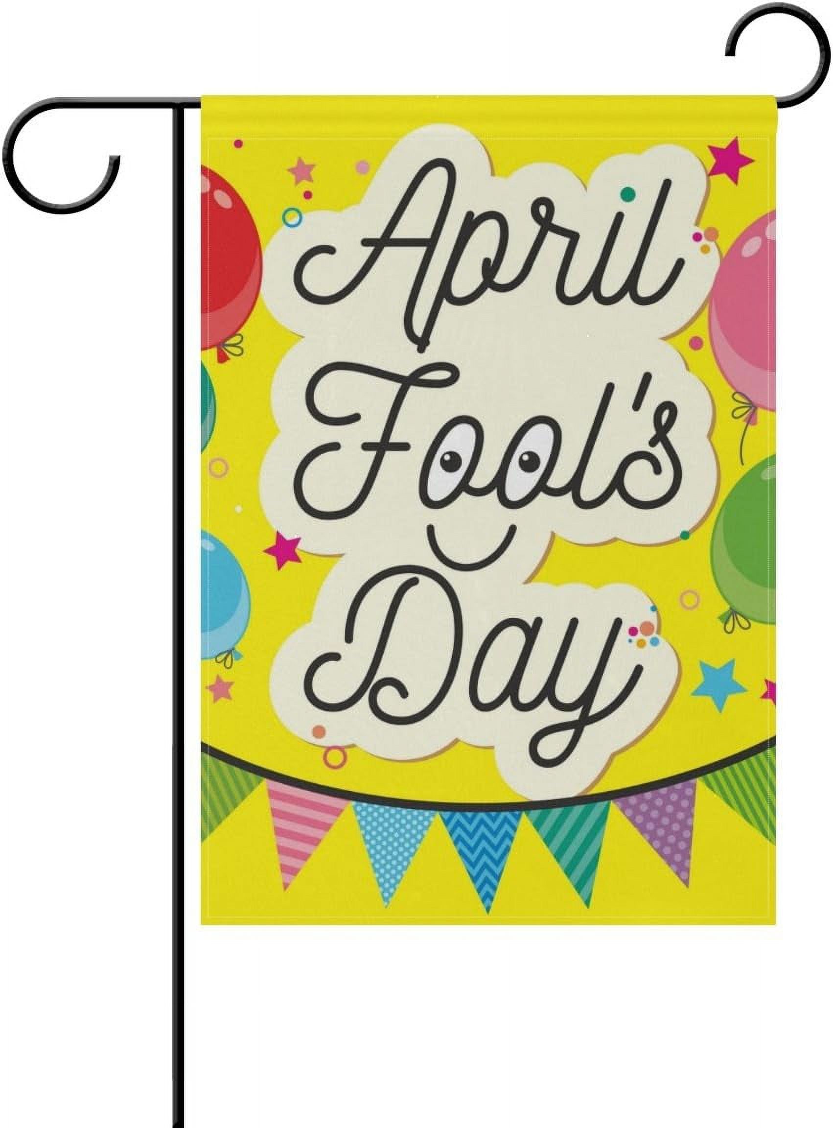 U Life Welcome Cute Happy April Fools Day Clown Garden Yard Flag Banner ...
