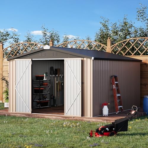 U-MAX Shed 10' x 12' Storage Shed Large, Metal Sheds & Outdoor Storage ...