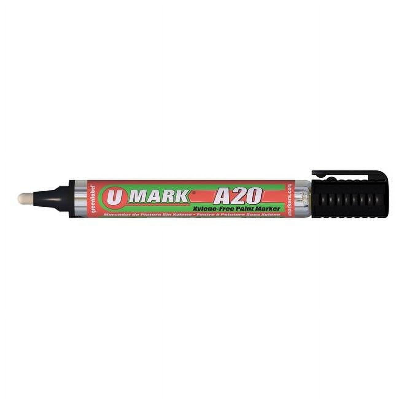 U-Mark UMARK10701 A20 Paint Marker with Reversible Tip, Black - 12 per ...