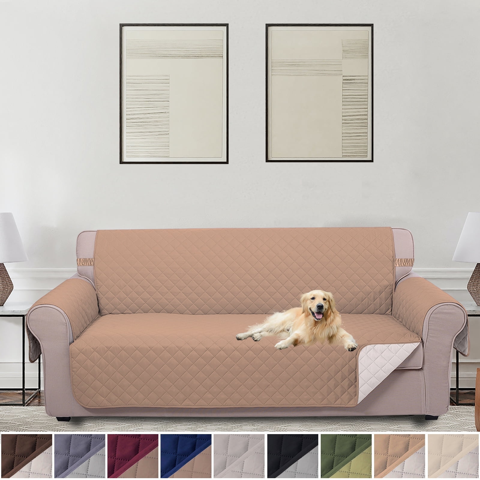 U-NICE HOME Reversible Sofa Cover Couch Cover Water Resistant Furniture ...