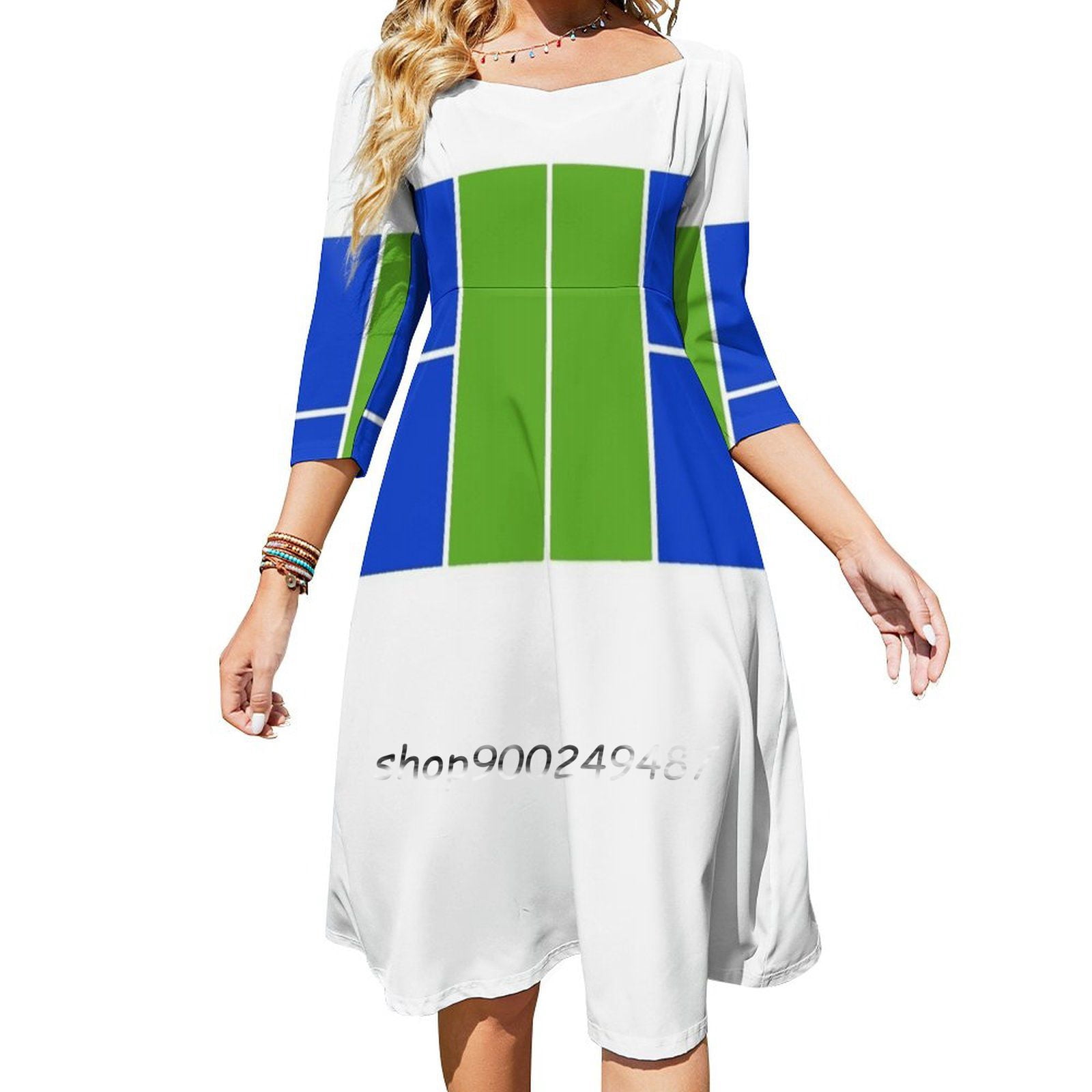 U Of Miami Square Neck Dress New Plus Size Elegant Women Waist Tight ...