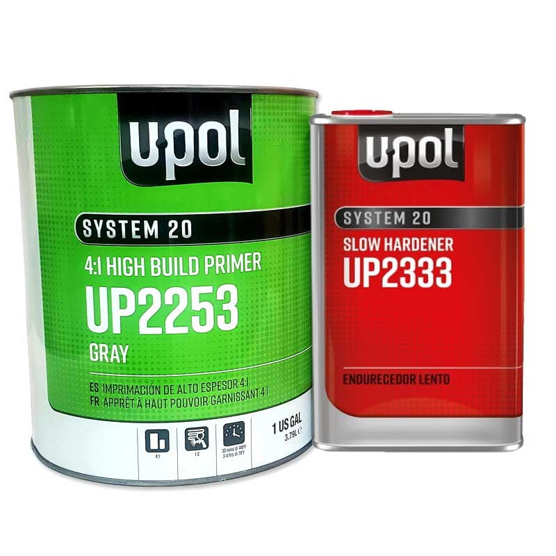 U-POL 2253 & 2333 2K 4:1 Gray High Build Urethane Primer Slow Kit ...