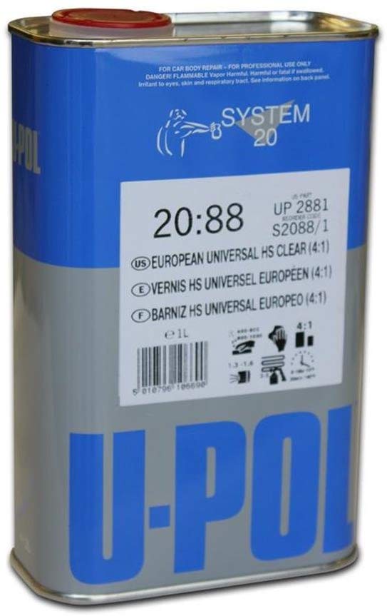 U-POL 2881 Clear Acrylic Universal Coat Auto Body Paint, 2.340 lbs ...