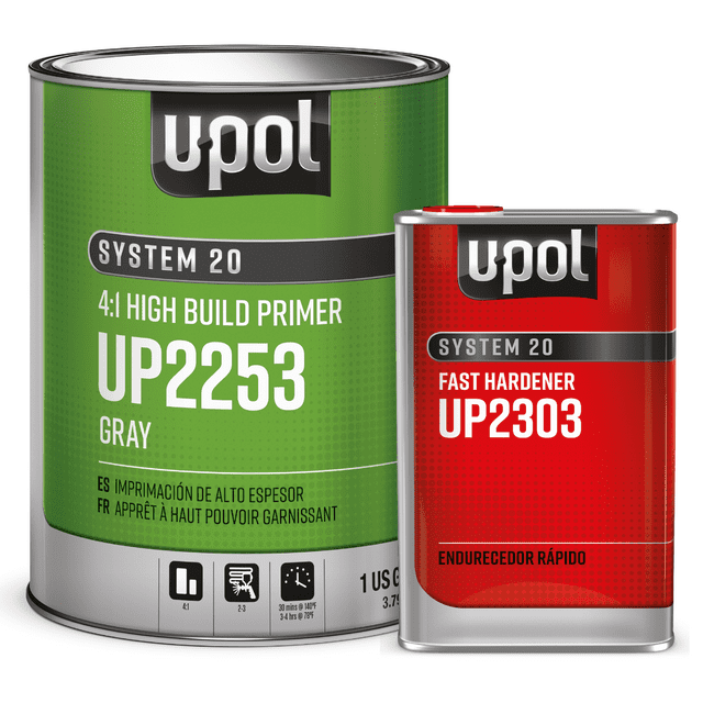 U-POL 2253 & 2303 2K 4:1 Gray High Build Urethane Fast Primer Kit ...