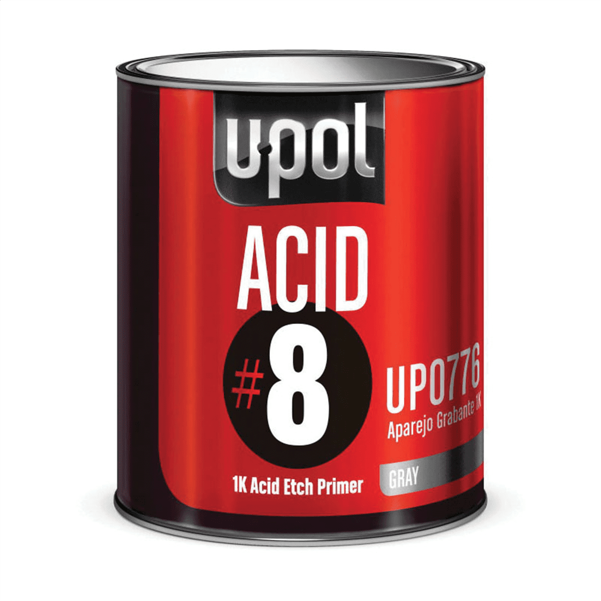 U Pol Products UP0776 Fast Drying 1K Acid Etch Primer, 1 L Tin, Gray ...