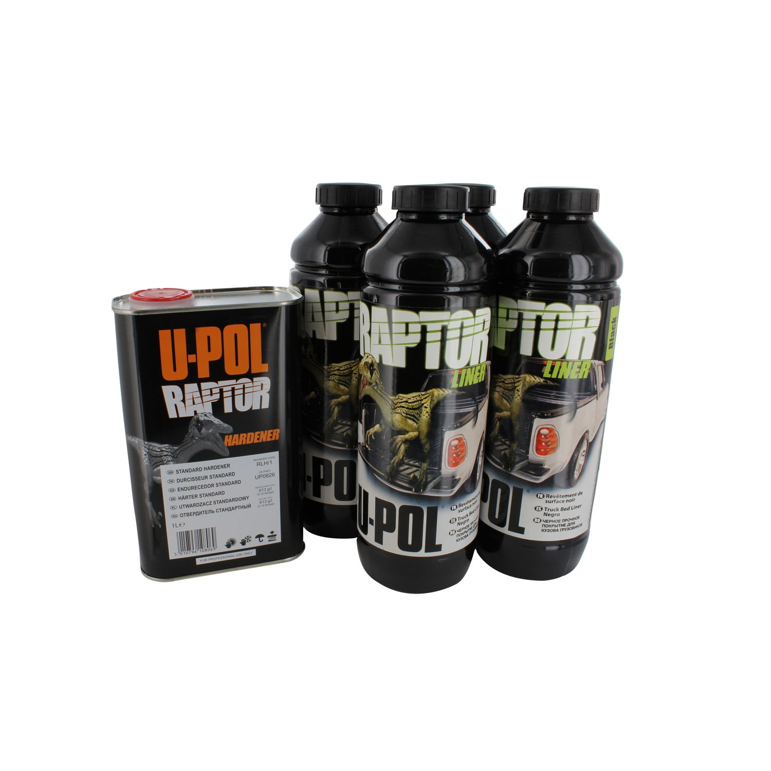 U-Pol UPol 0820 RAPTOR Black Truck Bed Liner Kit - 4 Liter - Walmart.com
