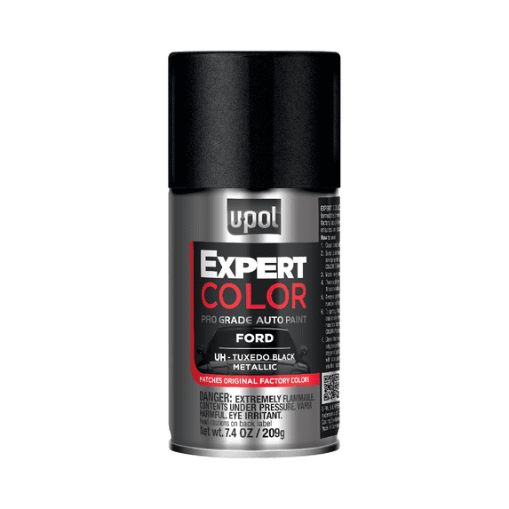 U-POL Expert Color Automotive Spray Paint, Ford UH Tuxedo Black ...