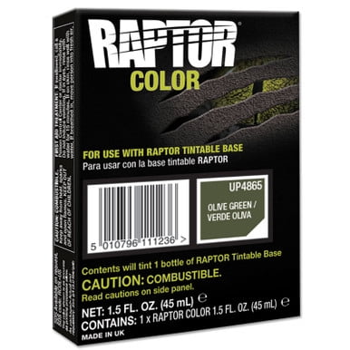 U-POL Olive Green, Raptor Bed Liner Tint, 4865 - Walmart.com