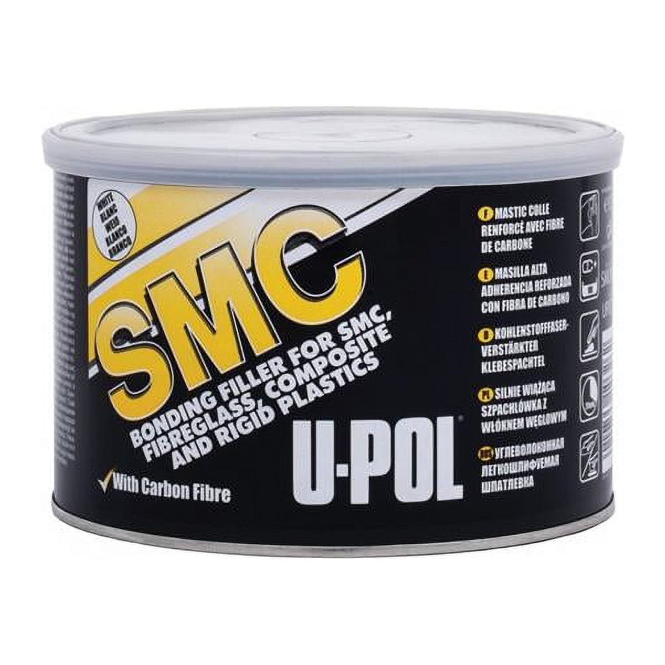U-POL Products SMC High Adhesion Fiber Filler, Black - 1 ltr Tin ...