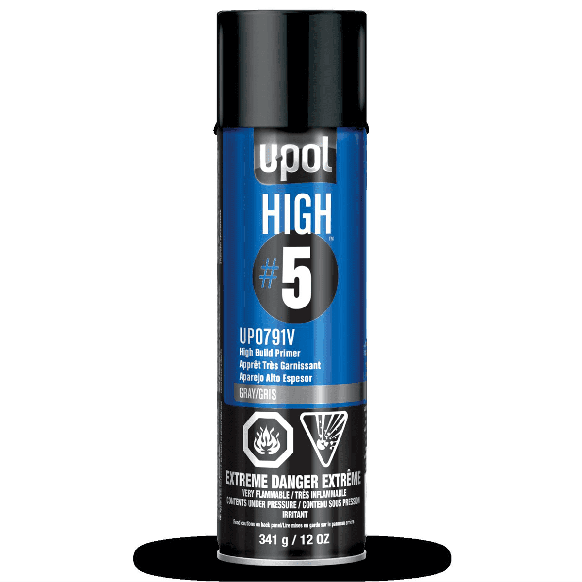 U Pol Products UP0791V HIGH #5 High-Build Primer, 450 mL, Gray, 21.5 sq ...