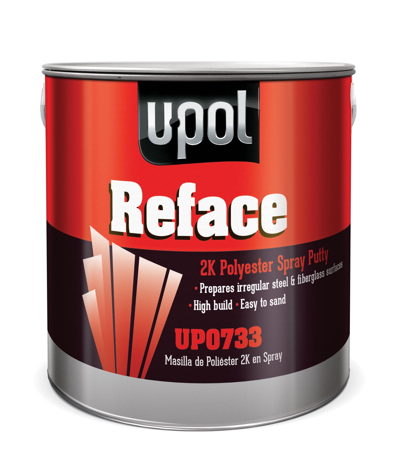 U Pol Products REFACE UP0733 2K Polyester Spray Putty, 2.5 L Tin, White ...