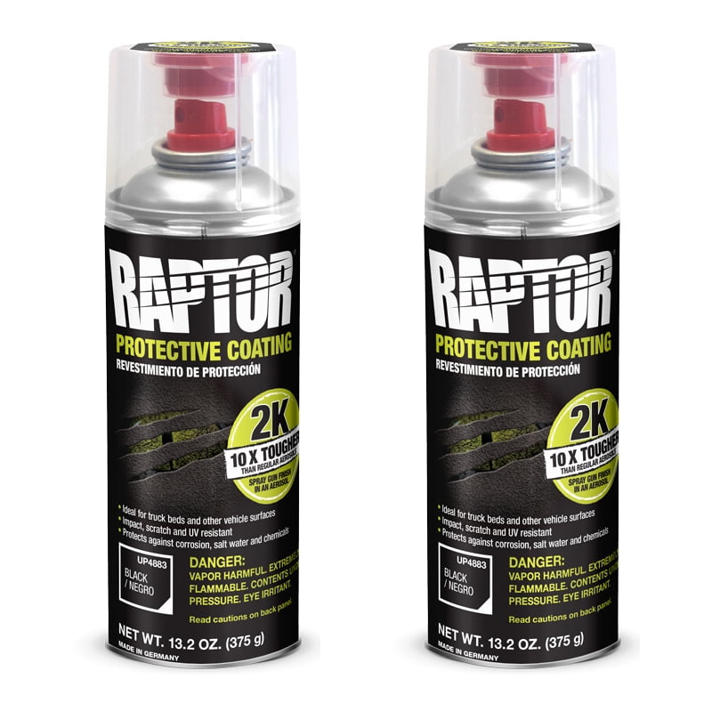 U-Pol 4883 Raptor 2K Aerosol Truck Bedliner Protective Coating - Black, 2-Pack - Walmart ...