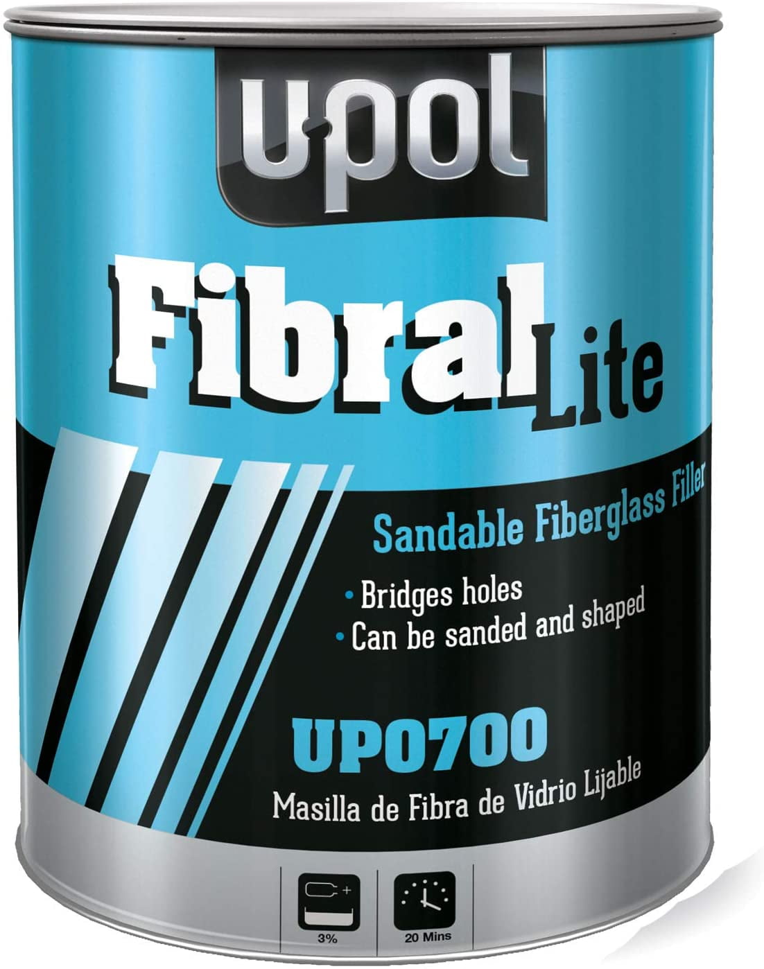 U-Pol Products 0700 FIBRAL Glass Fiber Filler - 3 Liter - Walmart.com