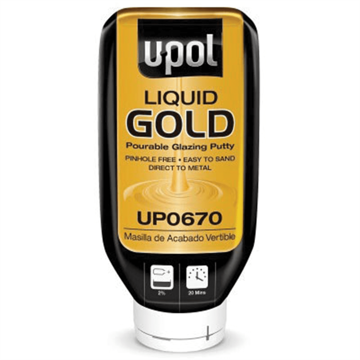 U Pol Products GOLD UP0670 Pourable Glazing Putty, 615 mL Bottle ...