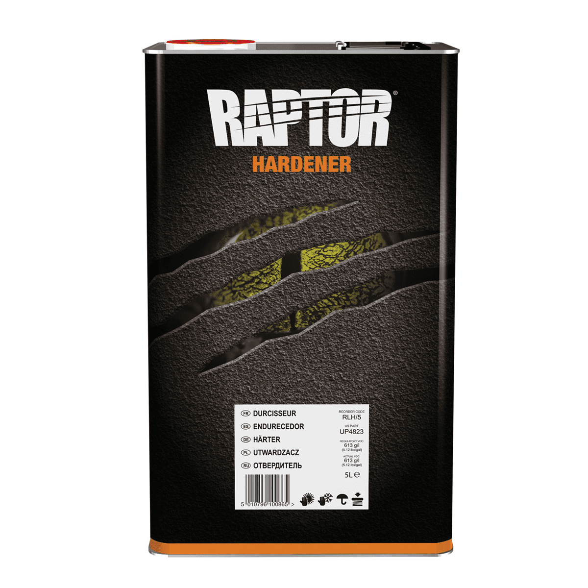 U Pol Products RAPTOR UP4824 2.6 VOC Raptor Hardener, 5 L Pail ...