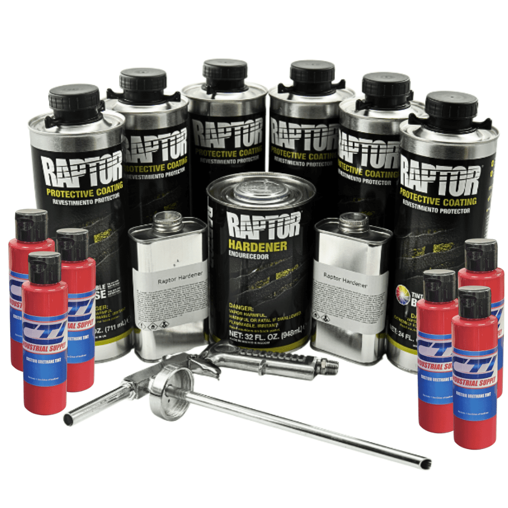 U-Pol Raptor Bedliner Kit Victory Red 6 Liters - Walmart Business Supplies