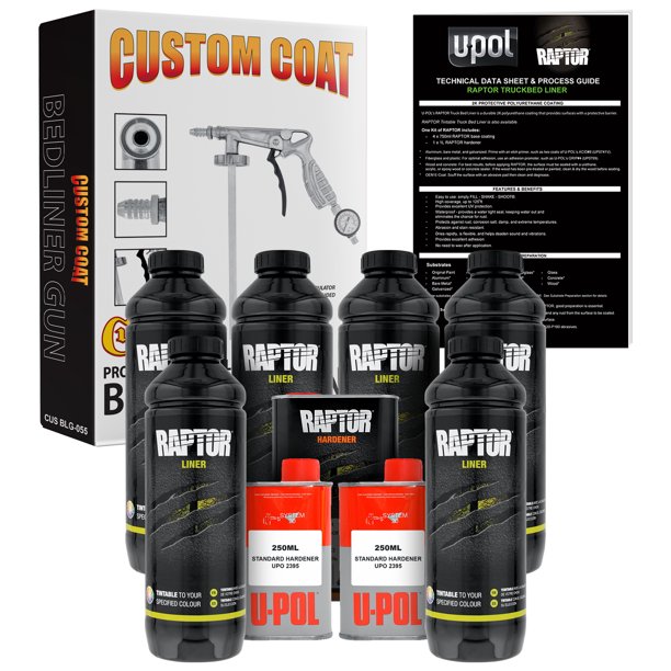 U-Pol Raptor Tintable Urethane Spray-On Truck Bed Liner Kit and Custom ...