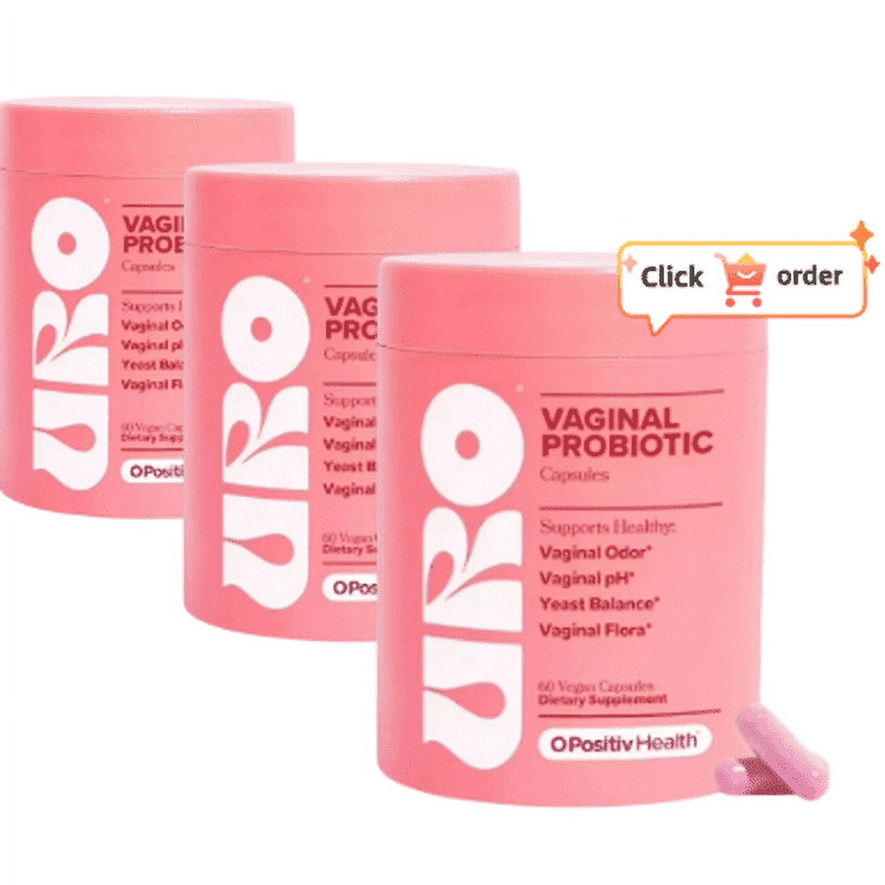 U R O pH Balance Vaginal Probiotics - 60 Capsules(Pack of 3) - Walmart.com