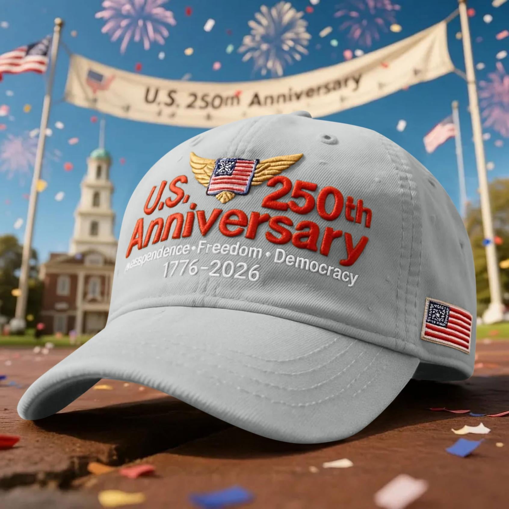 U.S. 250th Anniversary Baseball Cap, Retro Patriotic Tribute Hat ...
