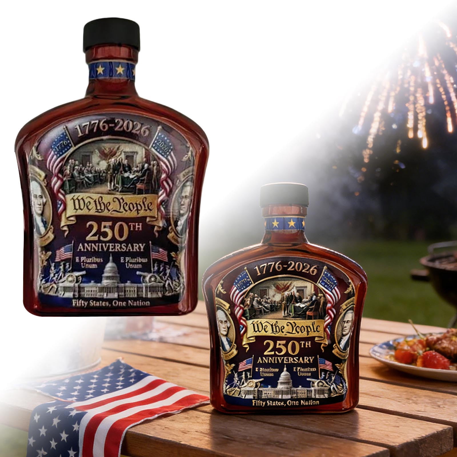 U.S. 250th Anniversary Commemorative Bottle, 250 Anniversary Bottle ...
