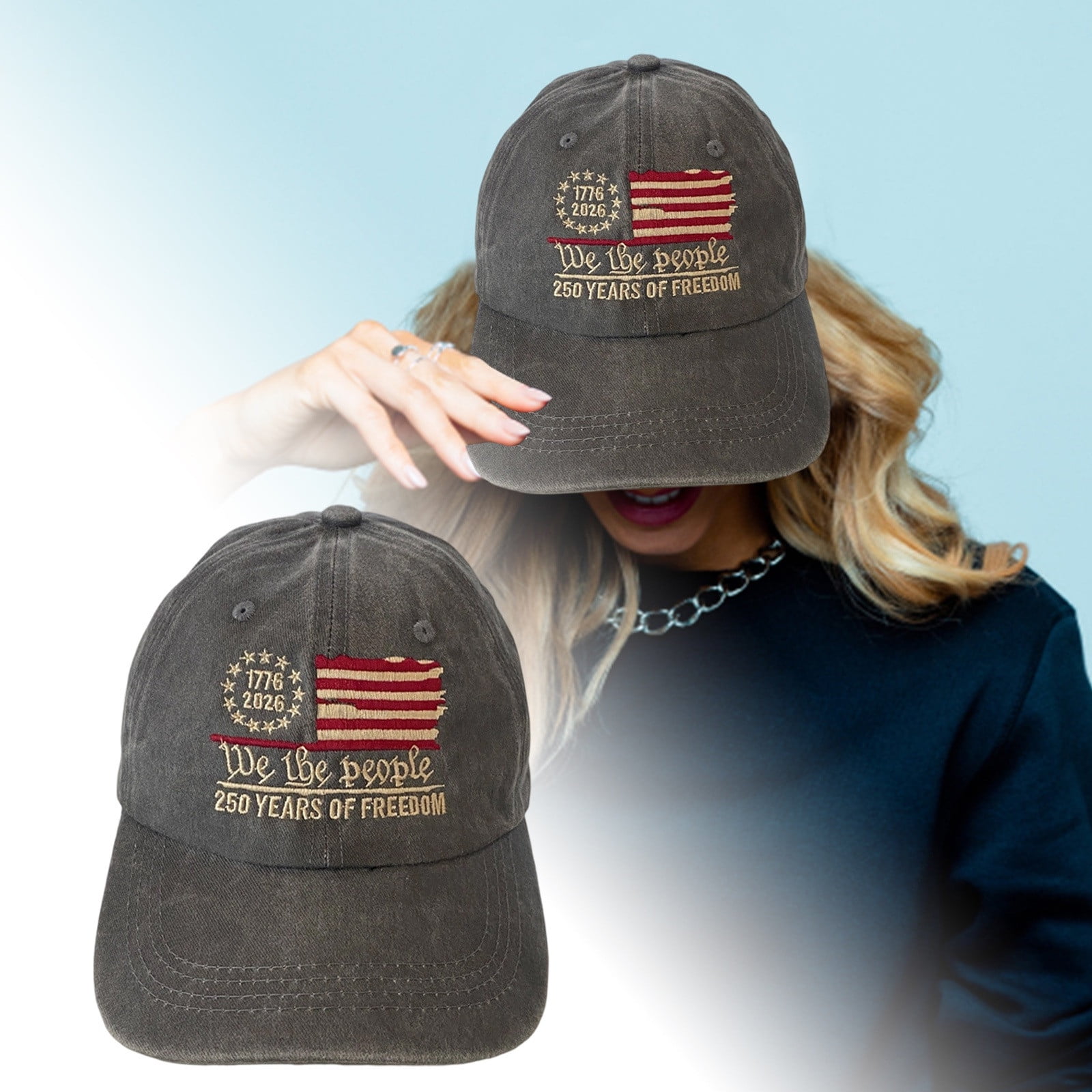 U.S. 250th Anniversary Hat 1776-2026, Patriotic Baseball Cap with 250 ...