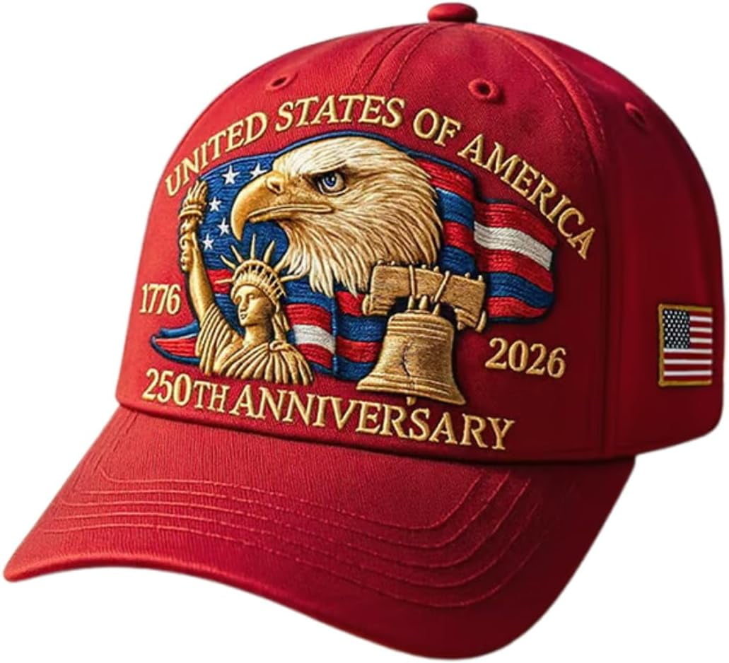 U.S. 250th Anniversary Hat, Vintage Embroidered Baseball Cap ...