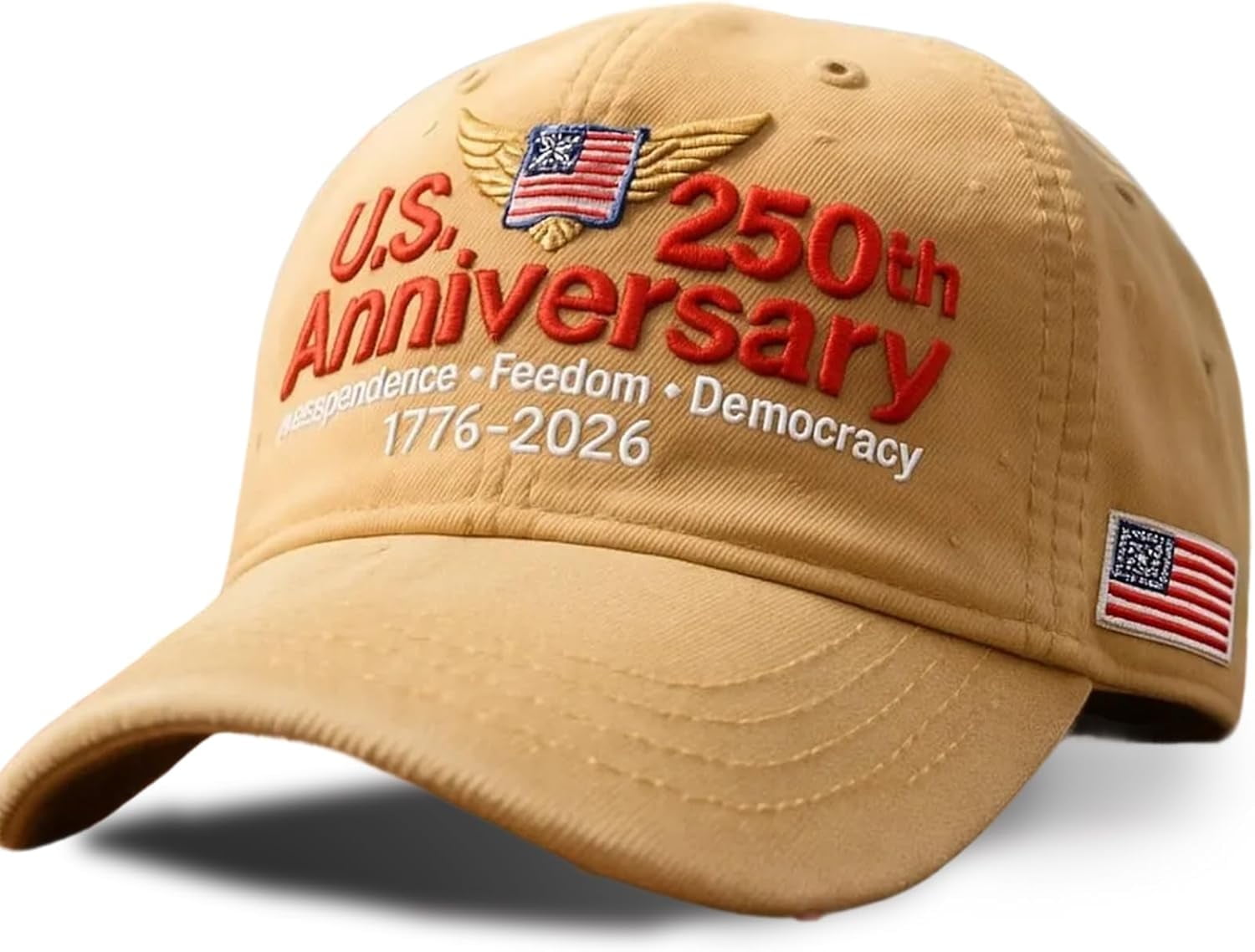 U.S. 250th Anniversary Retro Washed Cap, Adjustable U.S. 250th ...