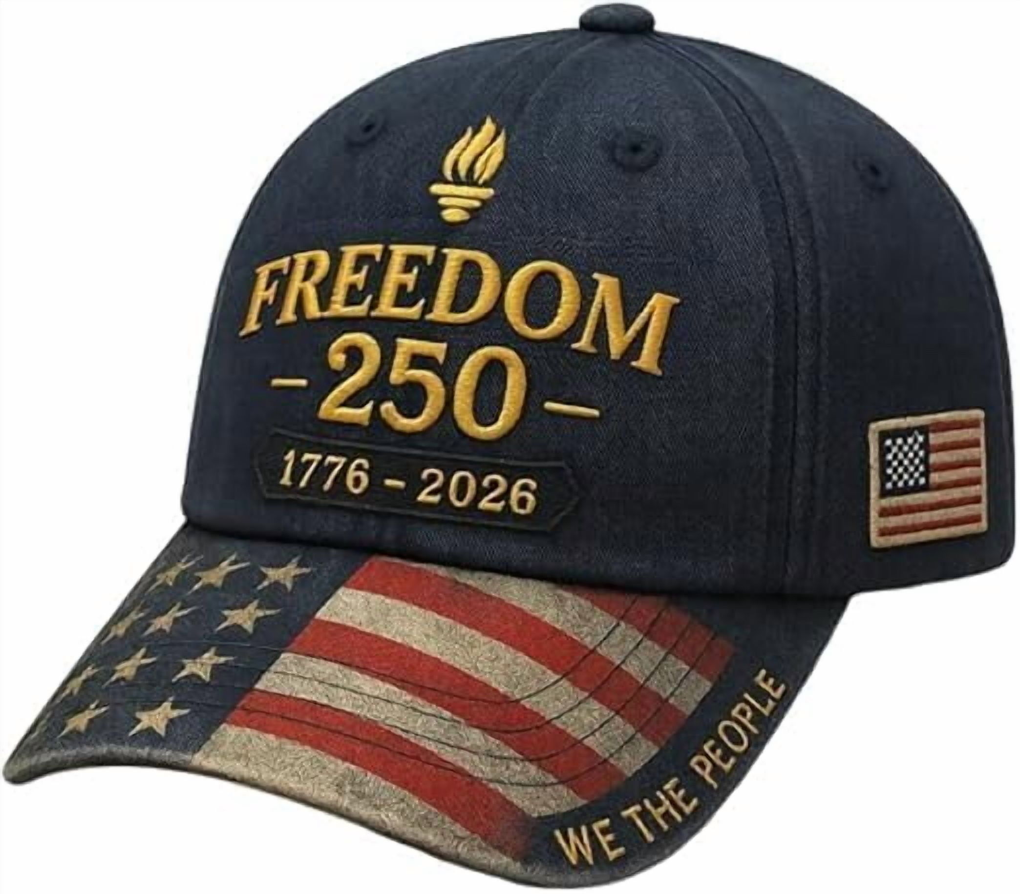 U.S. 250th Anniversary Retro Washed Cap, Freedom Legacy - Unisex 250th ...