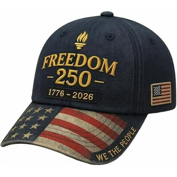 U.S. 250th Anniversary Retro Washed Cap, Freedom Legacy - Unisex 250th ...