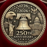 U.S 250th Anniversary Souvenir,America 250th Birthday 2D Flat Acrylic ...
