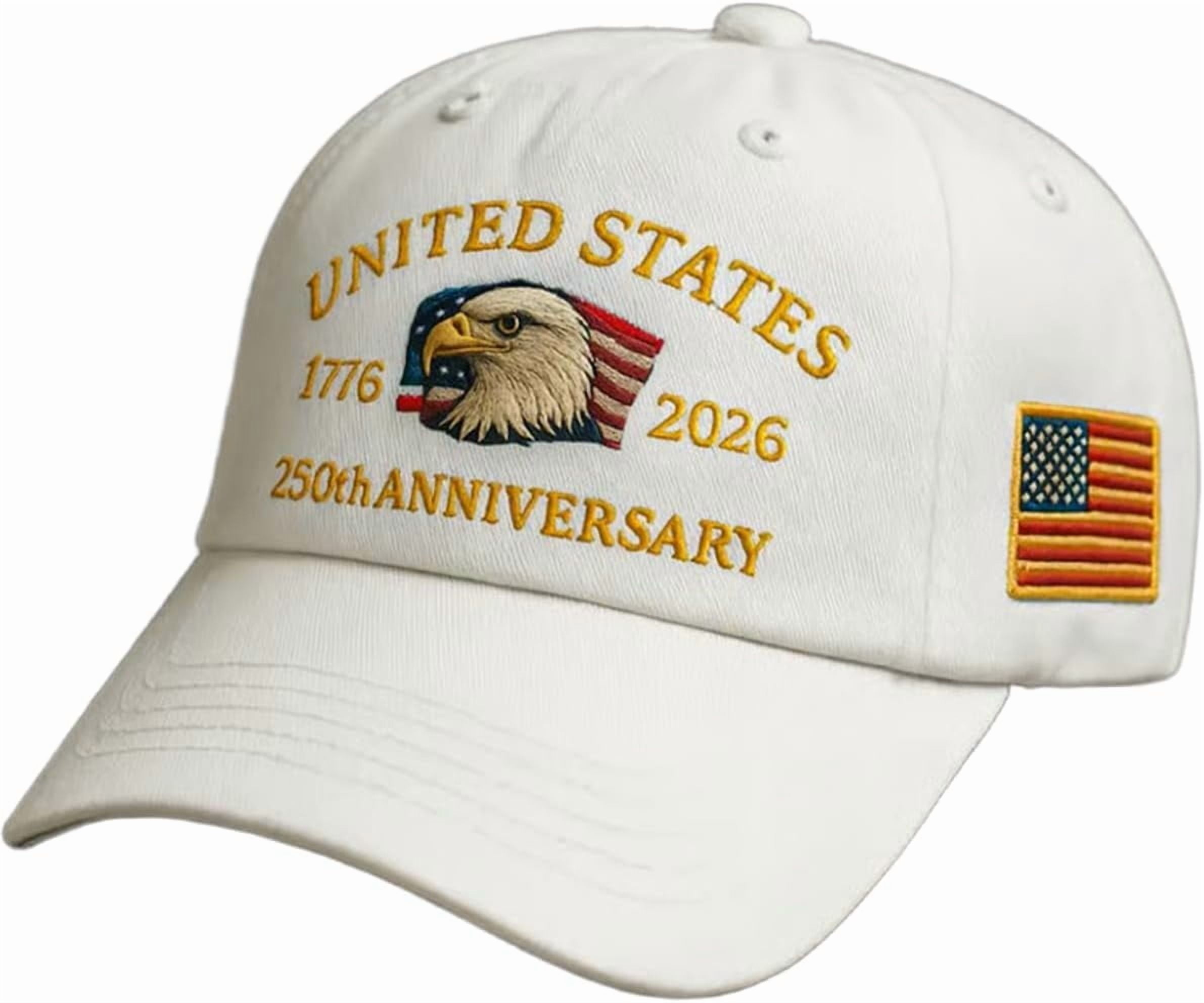U.S.A. 250th Anniversary Commemorative Hat, Embroidered Adjustable 250 ...