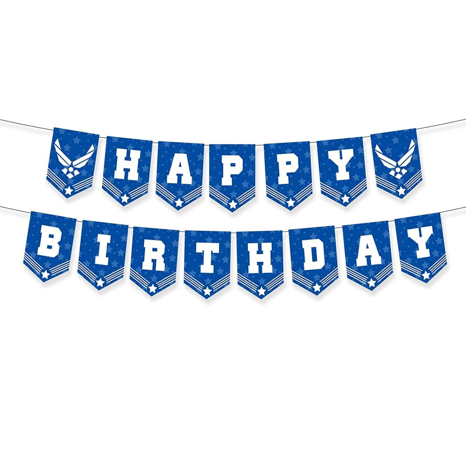 U.S AIR FORCE Happy Birthday Banner,Military USAF Birthday Party ...