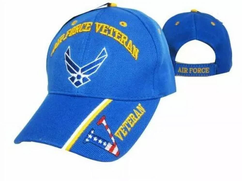 U.S. AIR FORCE Hat AF VETERAN Military Licensed Baseball Cap ROYAL Blue ...