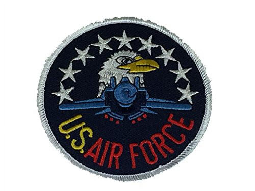 U.S. AIR FORCE WITH EAGLE AND FIGHTER JET Patch - Color - Veteran Owned ...