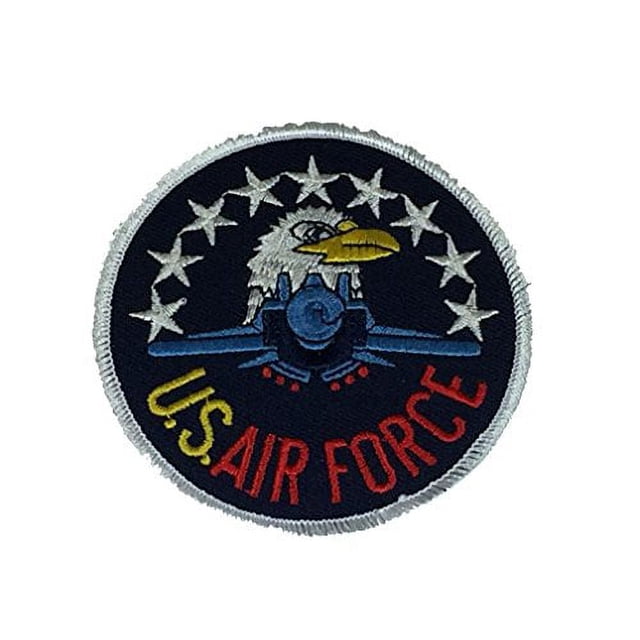 U.S. AIR FORCE WITH EAGLE AND FIGHTER JET Patch - Color - Veteran Owned ...