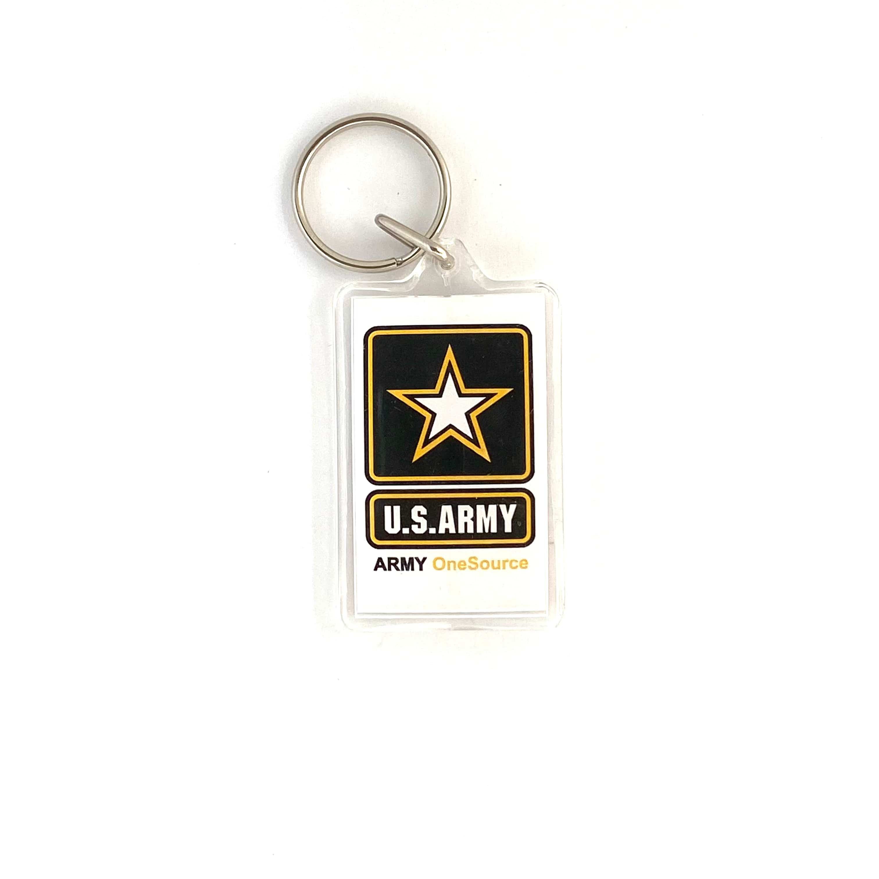 “U.S. ARMY” Keychain Key Ring Rectangle Clear Acrylic - Walmart.com