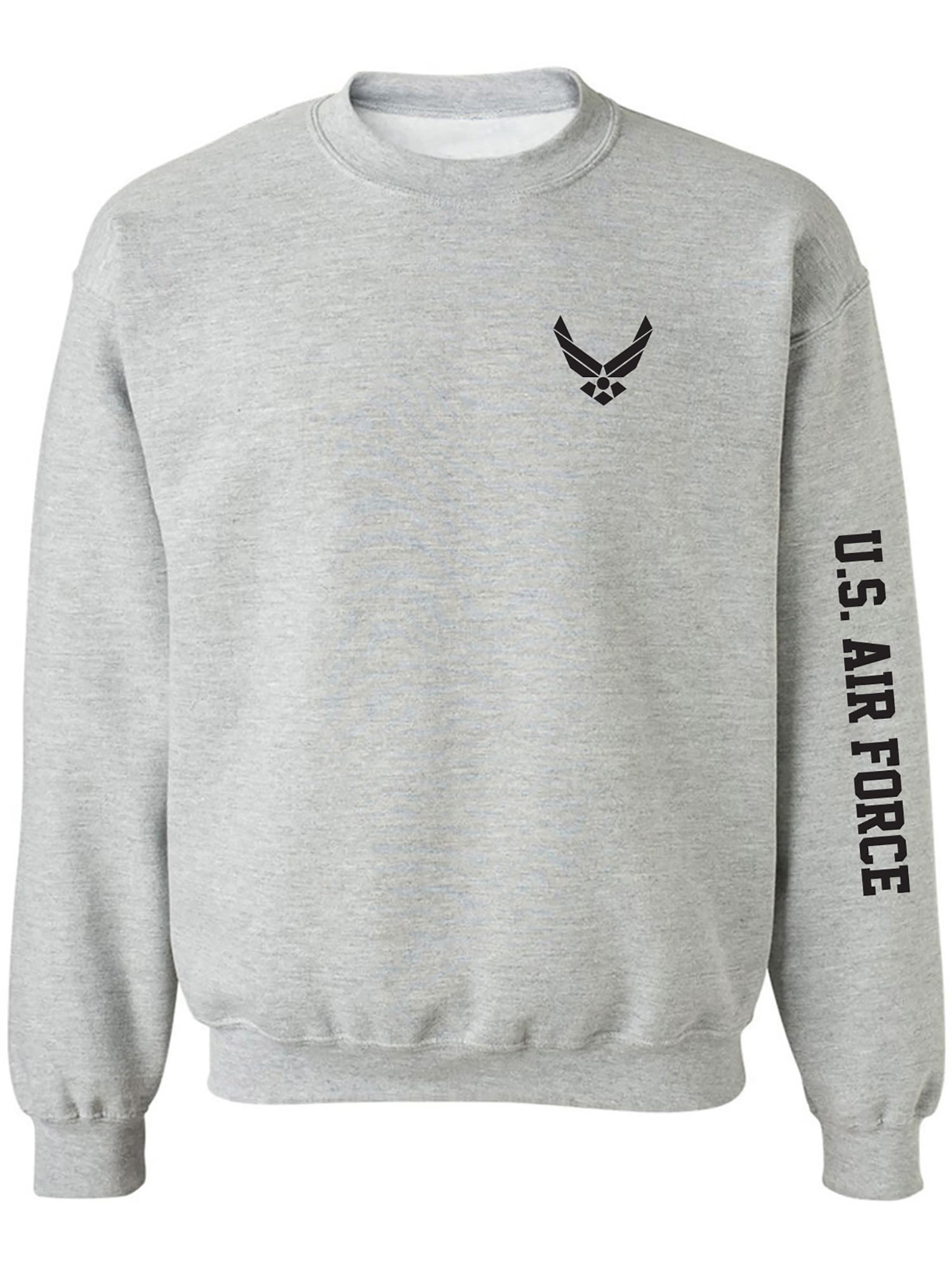 U.S. Air Force Black Sleeve Print Crewneck Sweatshirt - Walmart.com