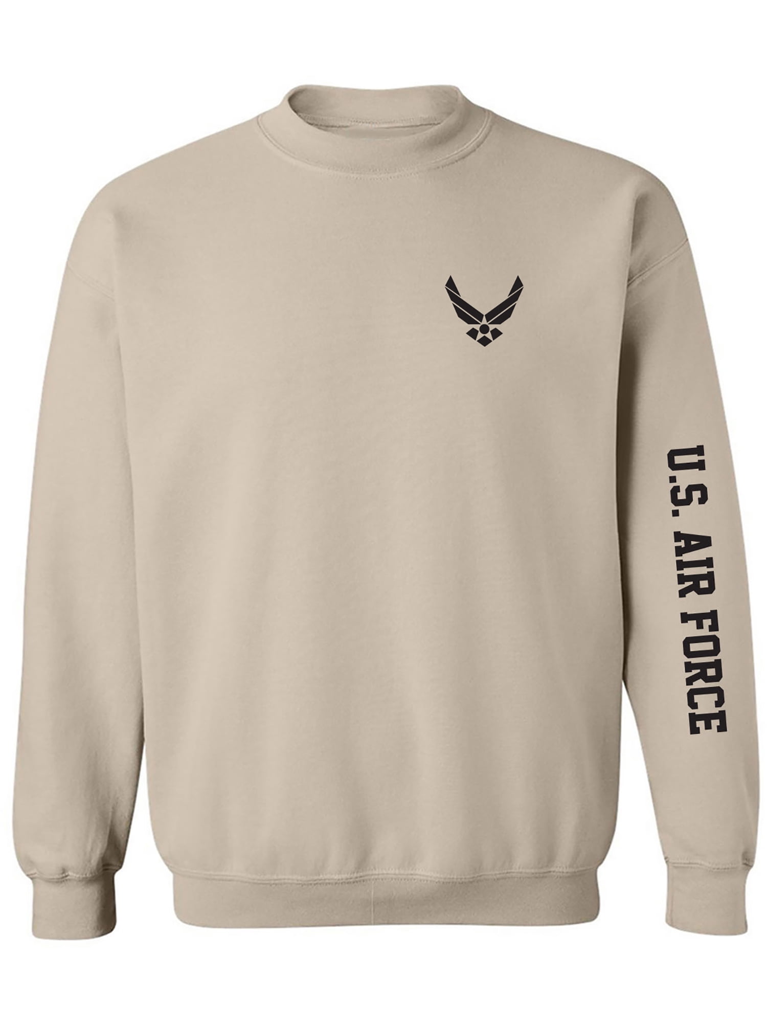 U.S. Air Force Black Sleeve Print Crewneck Sweatshirt - Walmart.com