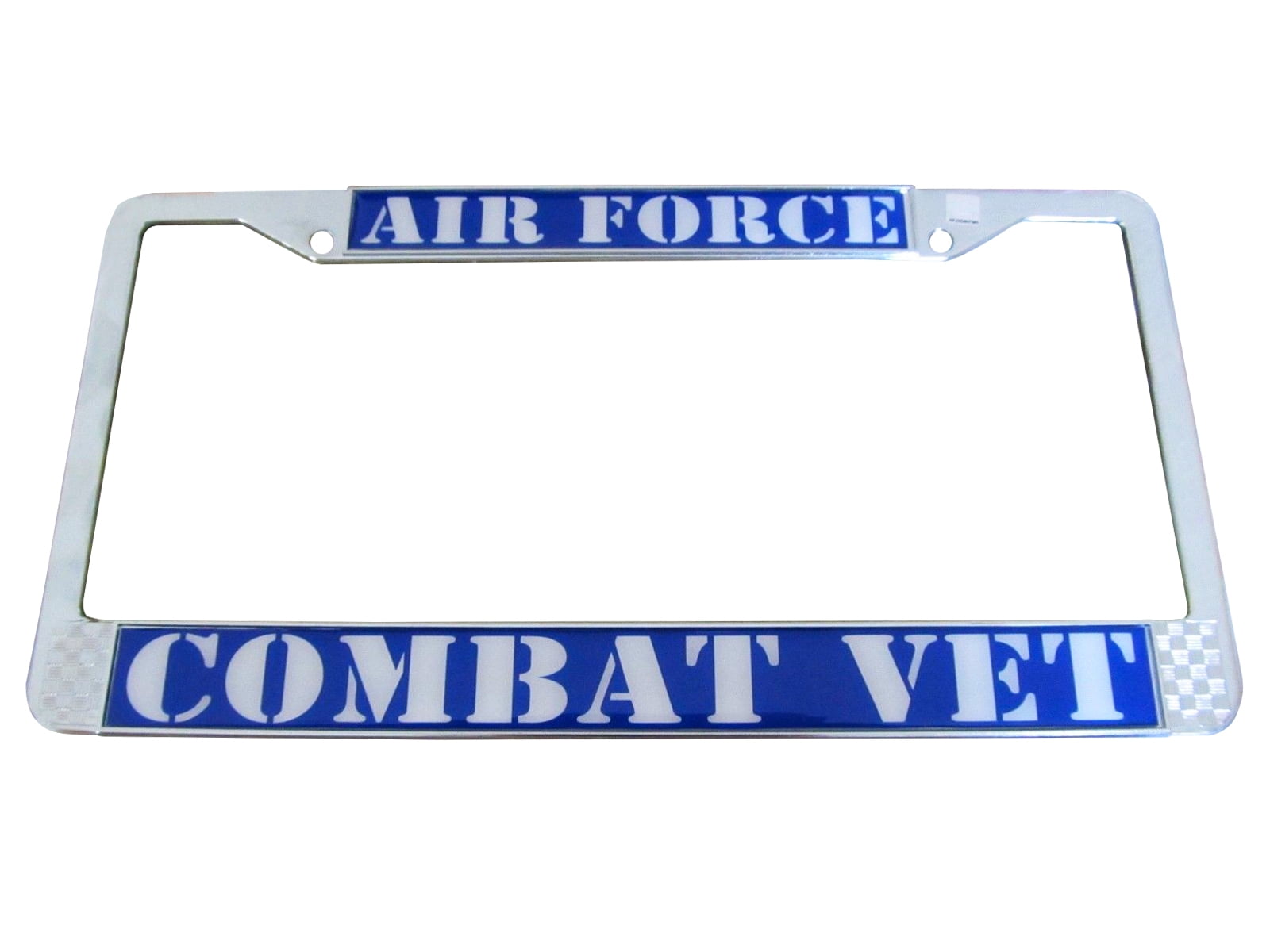 Eagle Emblems LP3808 Chrome License Plate Frame, USAF, Combat Veteran ...