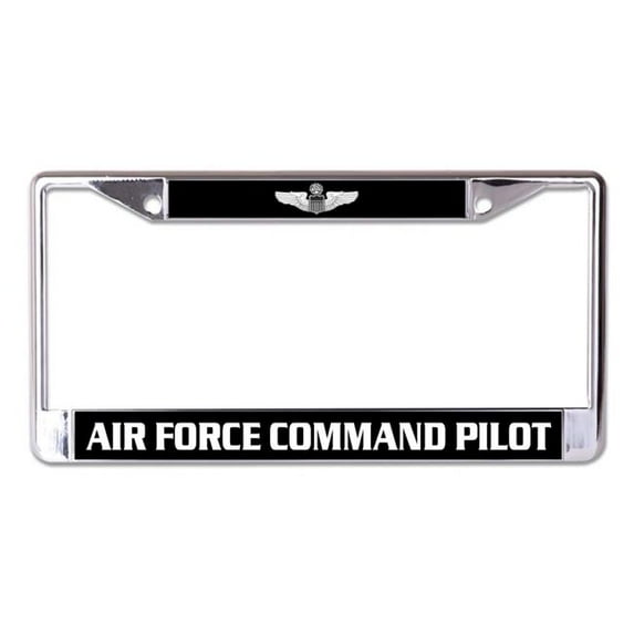 U.S. Air Force Command Pilot Black And White Background Chrome License ...